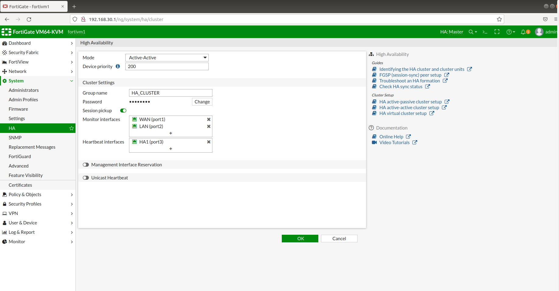 Fortigate Firewall HA (High availability) Deployment - Baris Kaan Yuksel
